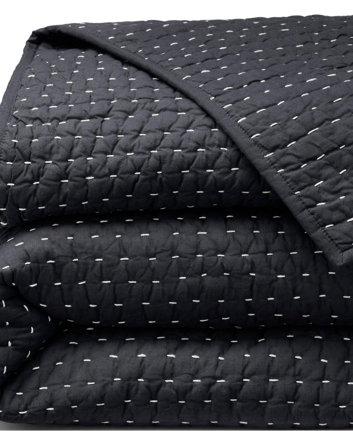 Click here for Lands End Seed Stitch Quilt - Black slate prices
