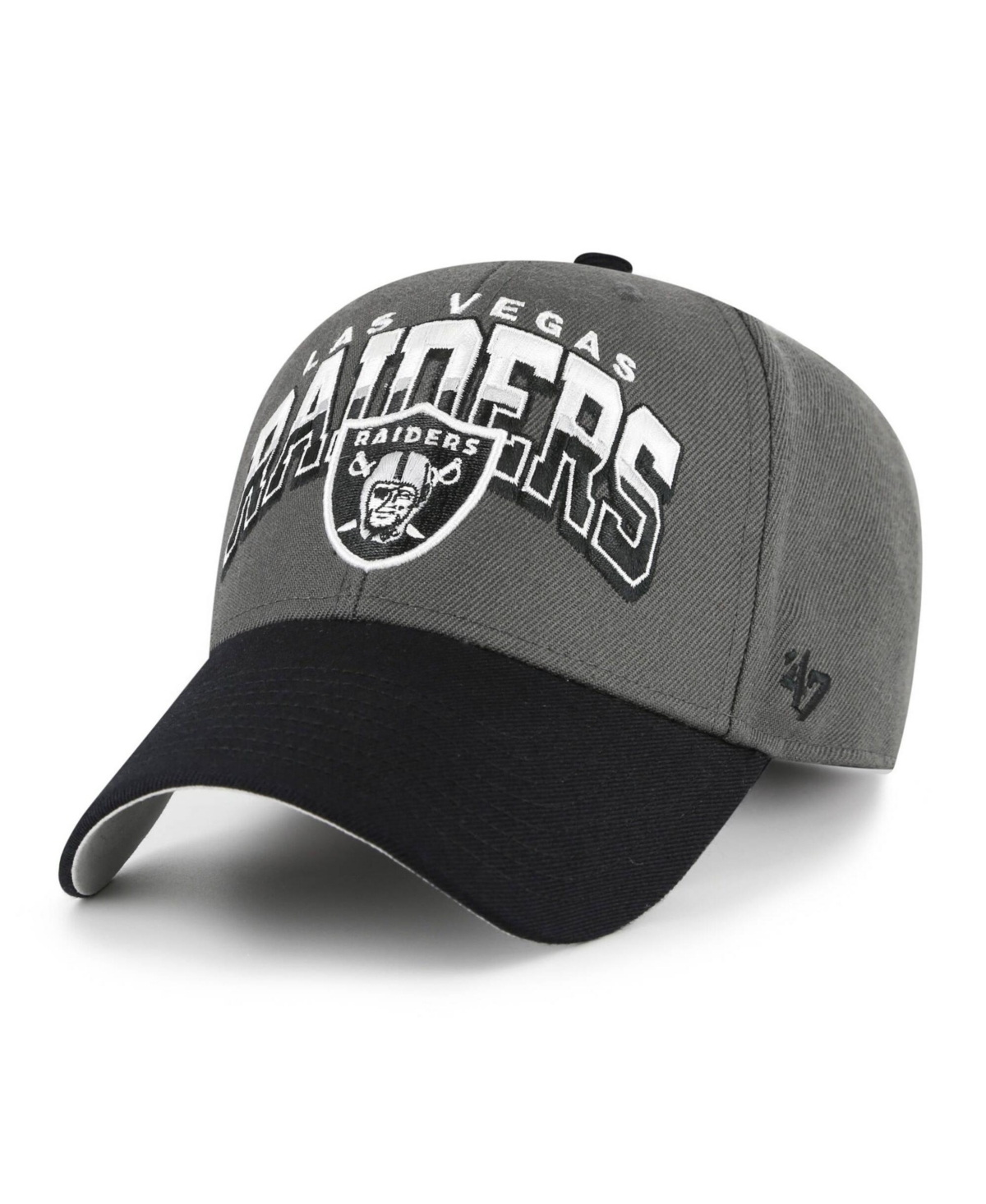 Click here for 47 Brand Mens Charcoal Las Vegas Raiders Split Blo... prices
