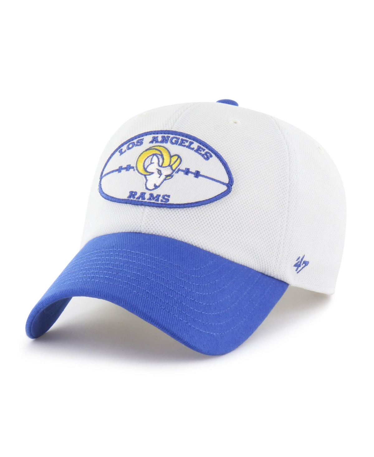 Click here for 47 Brand Mens Cream/Royal Los Angeles Rams Pique P... prices