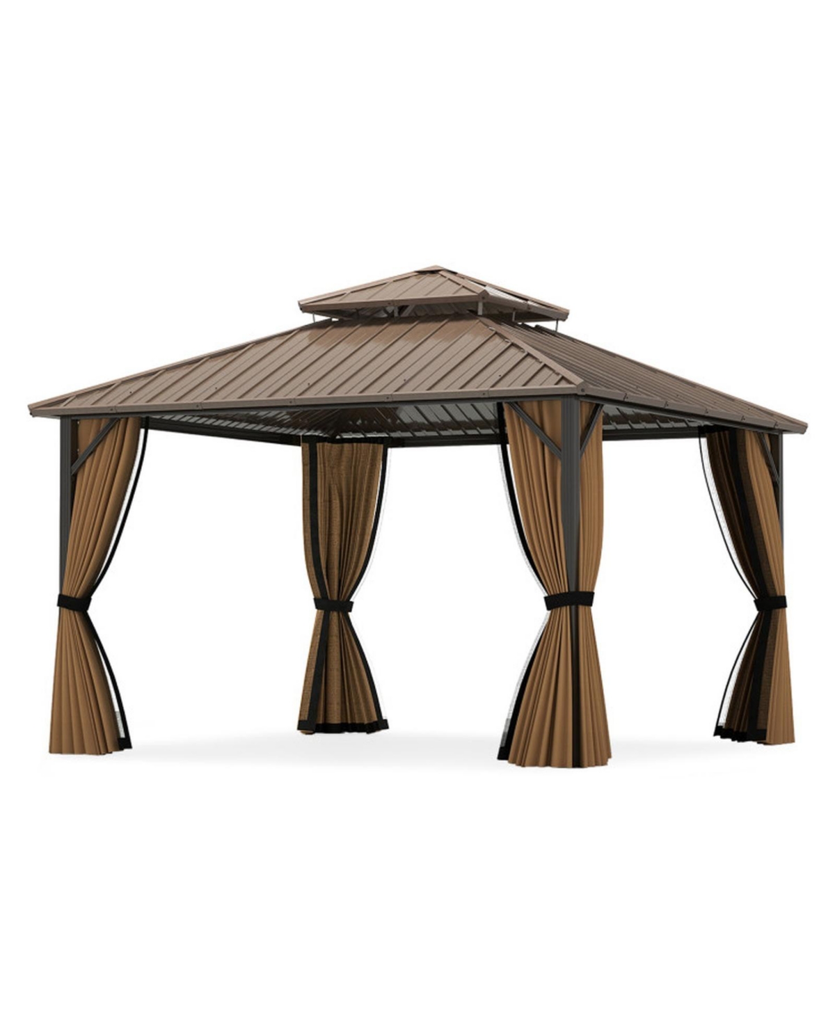 Click here for Gouun 12 x 12 ft Hardtop Gazebo with Mesh Netting... prices