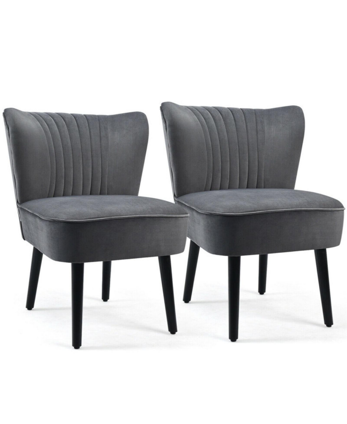 Click here for Gouun Set of 2 Flannel Upholstered Armless Leisure... prices