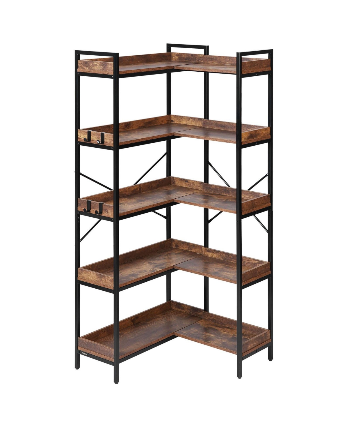 Click here for Slickblue L Shaped Corner Bookshelf with Wooden Sh... prices