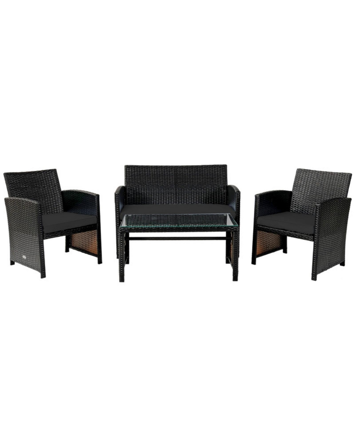 Click here for Gouun 4 Piece Outdoor Patio Rattan Furniture Set... prices