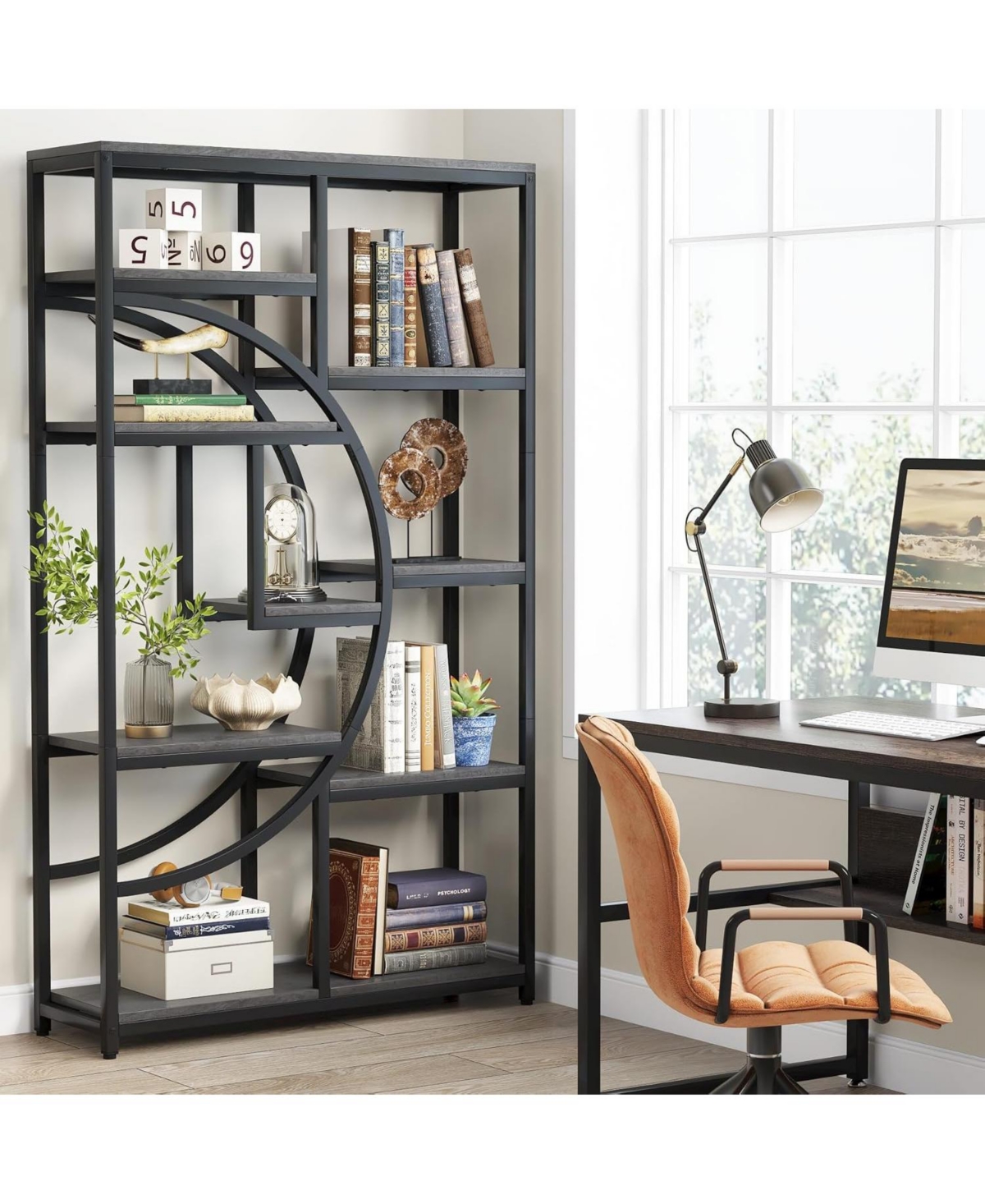 Click here for Tribesigns 5-Tier Industrial Bookshelf for Home Of... prices