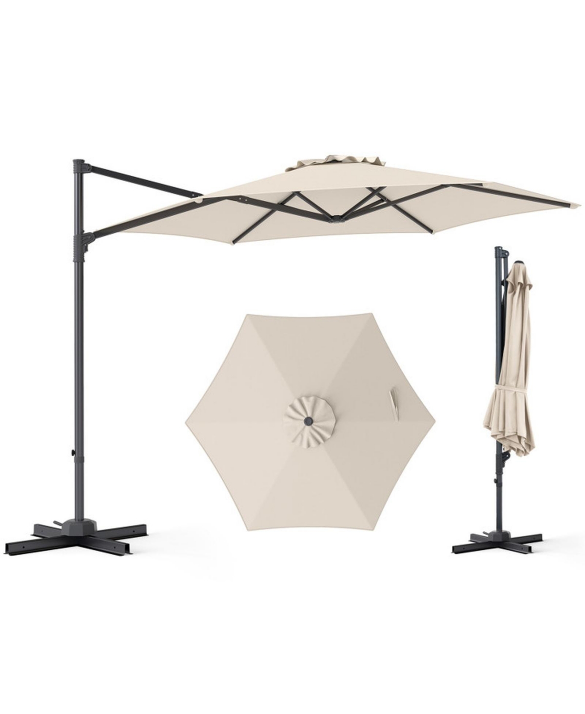 Click here for Gouun 10 Feet Cantilever Patio Umbrella with 360 R... prices
