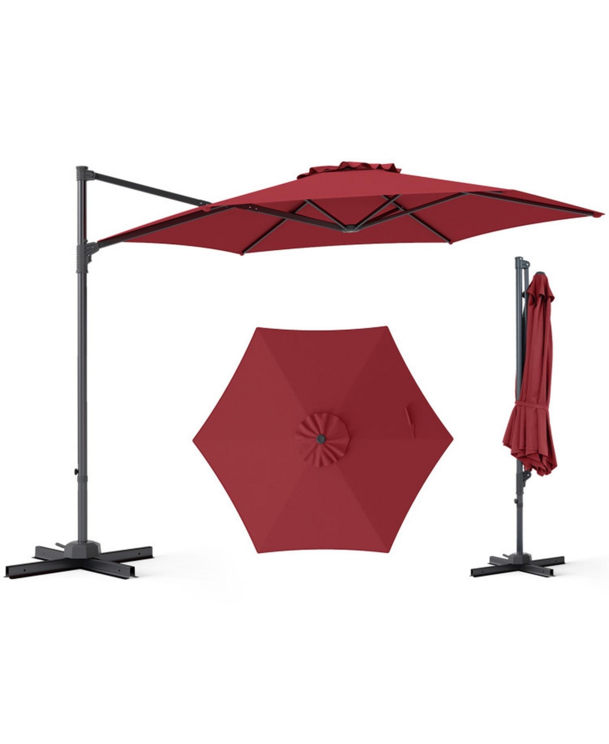 Click here for Gouun 10 Feet Cantilever Patio Umbrella with 360 R... prices
