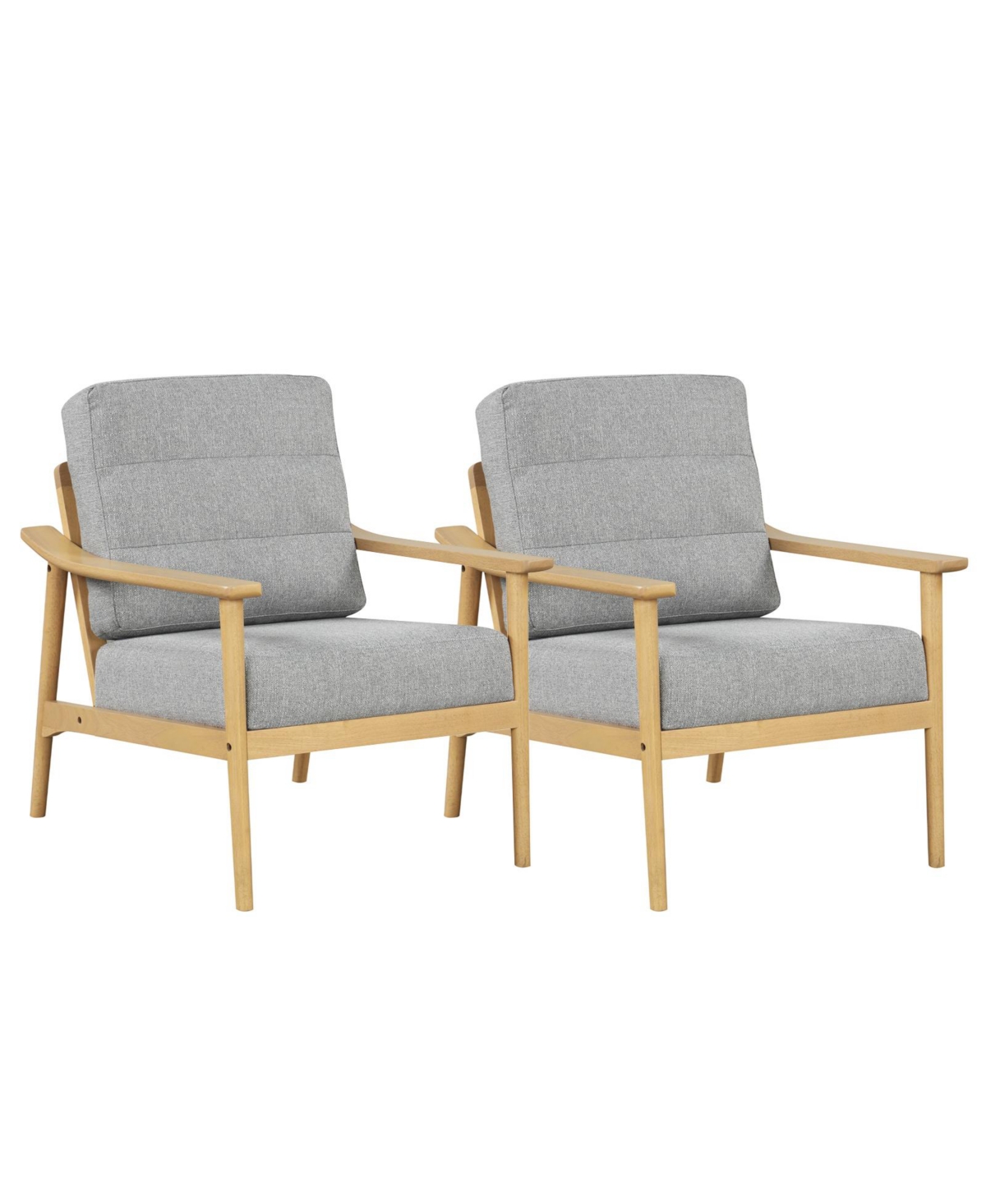 Click here for Gymax 2 Piece Modern Accent Chair Upholstered Leis... prices