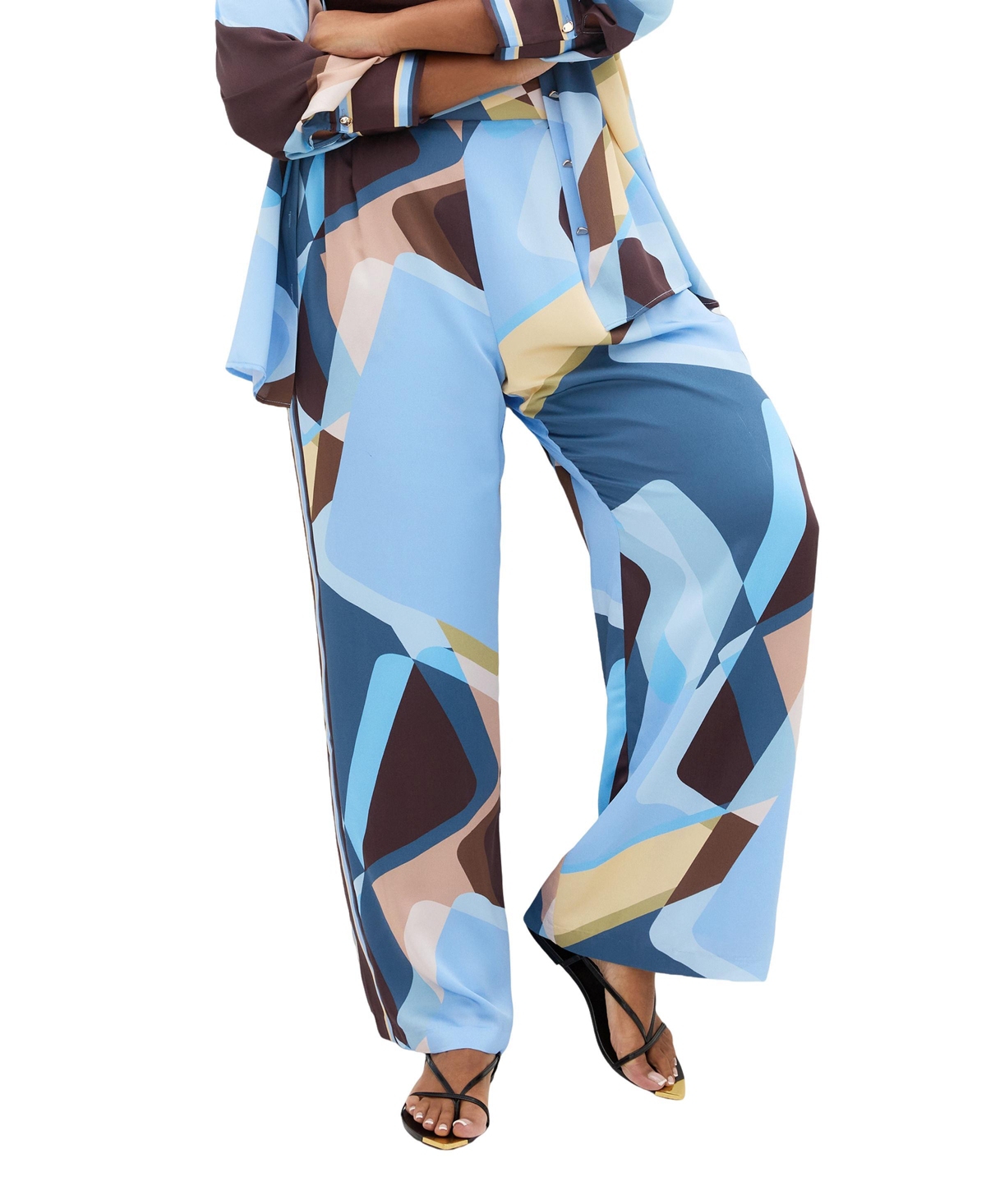 Click here for City Chic Plus Size Amaya Abstract Print Wide Leg... prices
