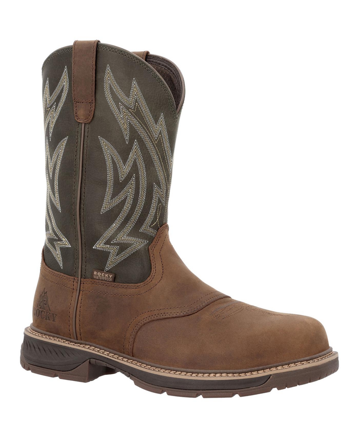 Click here for Rocky Ride Lte Carbon Toe Western Boot - Brown prices