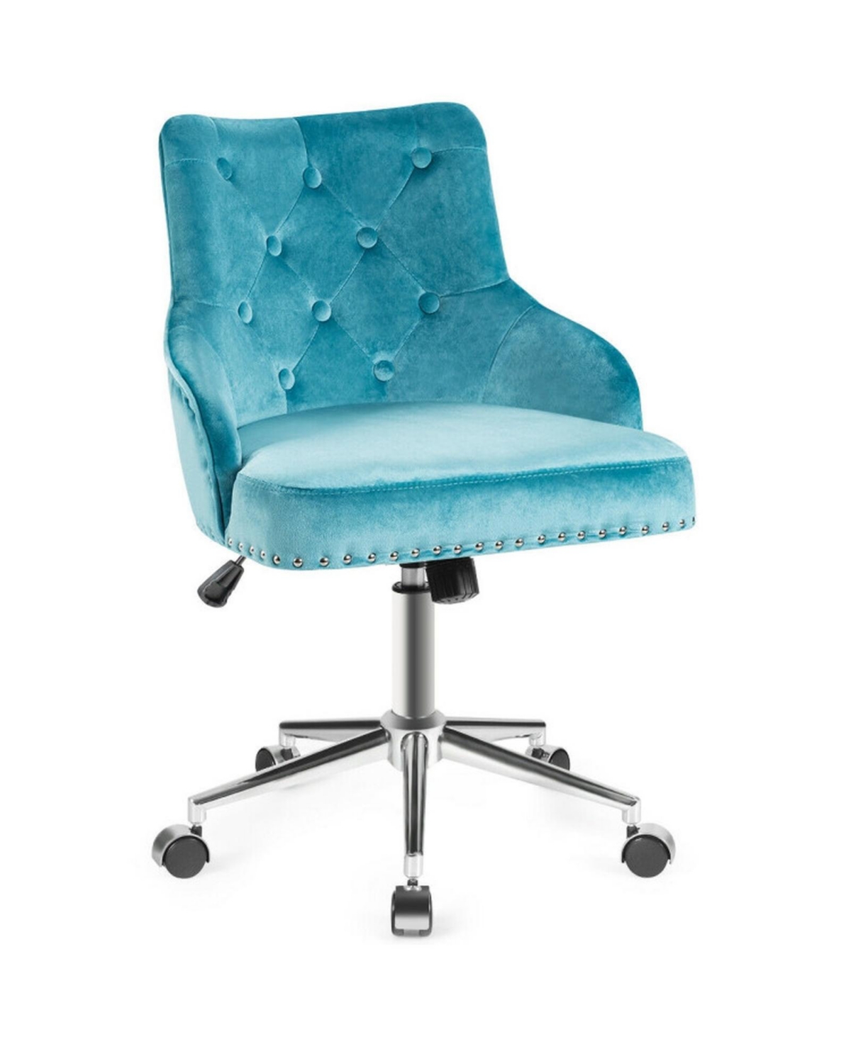 Click here for Gouun Tufted Velvet Office Swivel Chair with Nailh... prices