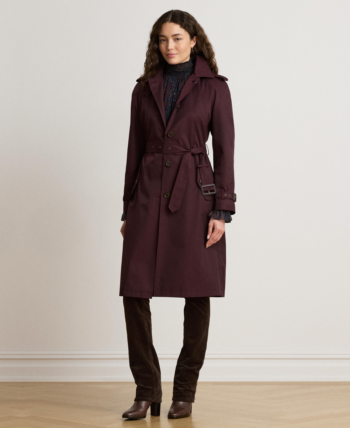 Click here for Lauren Ralph Lauren Womens Belted Lined Trench Coa... prices