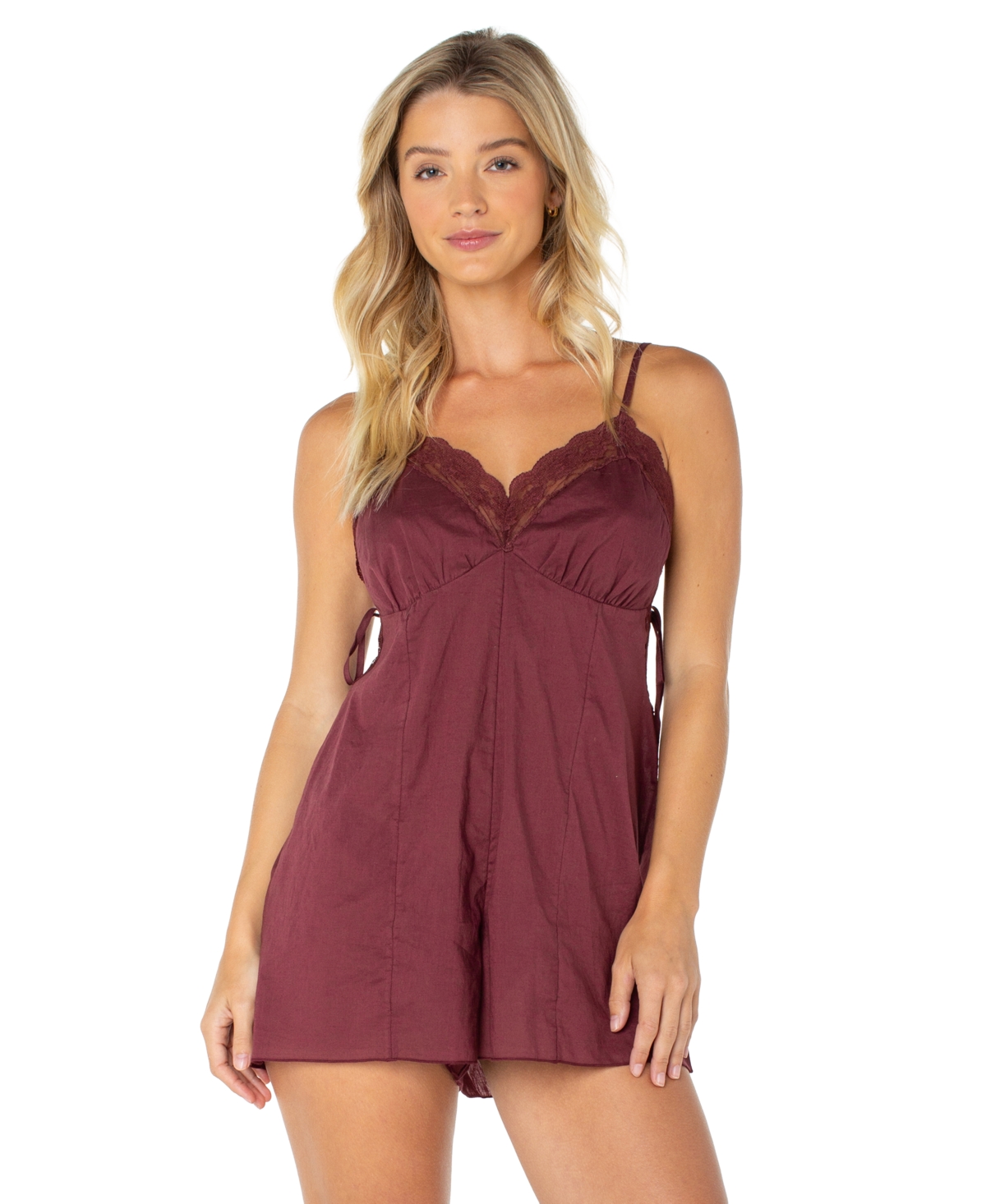 Click here for Roxy Womens Moonrise Sweetheart Neck Romper - Port... prices