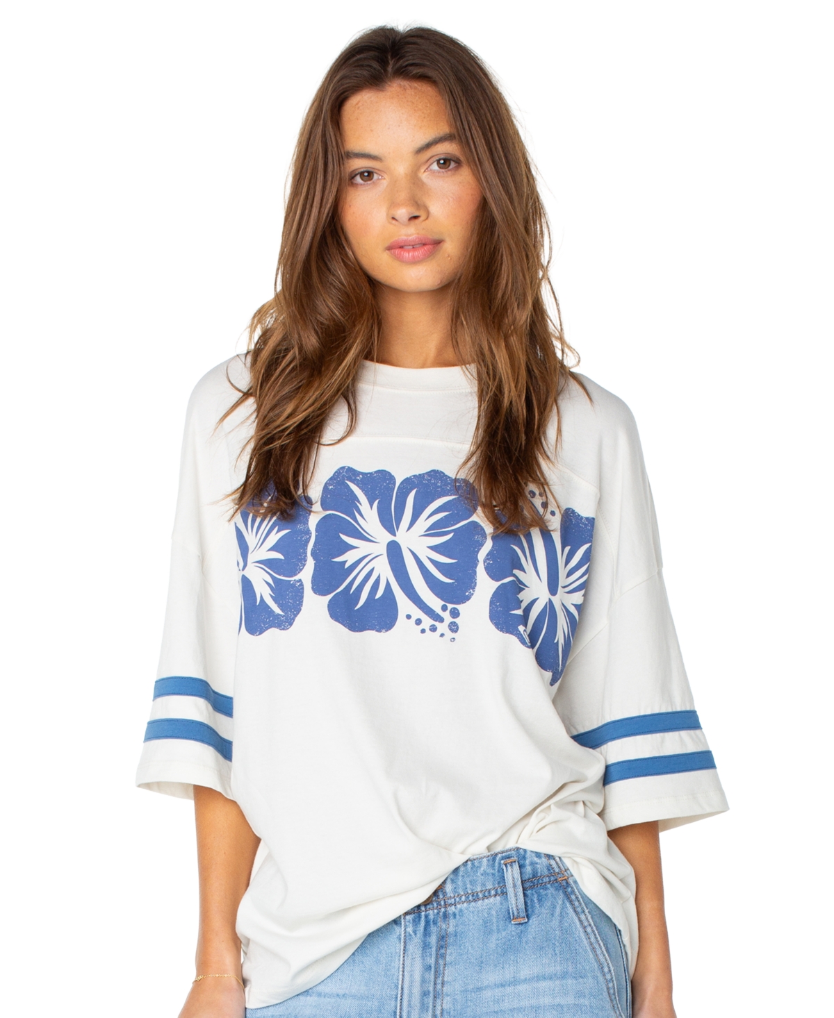 Click here for Roxy Womens Game Day Tee Oversized Graphic Floral... prices