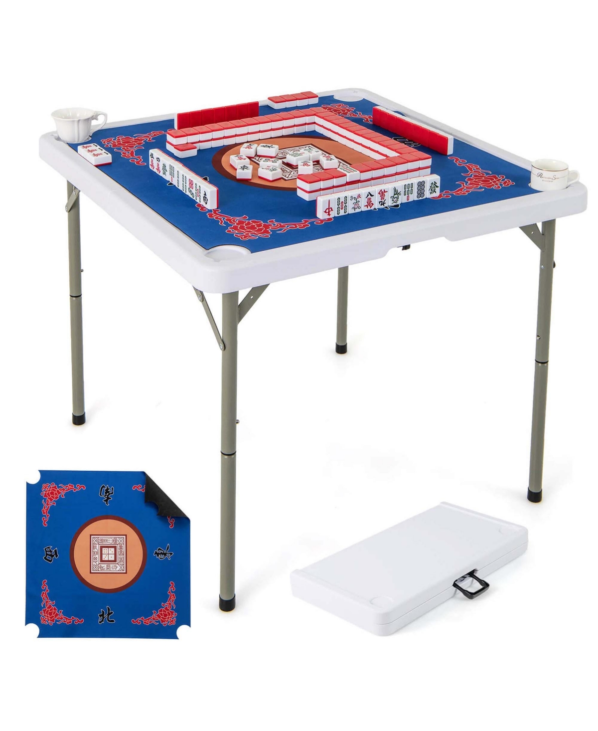 Click here for Costway Folding Mahjong Table with Cup Holders and... prices