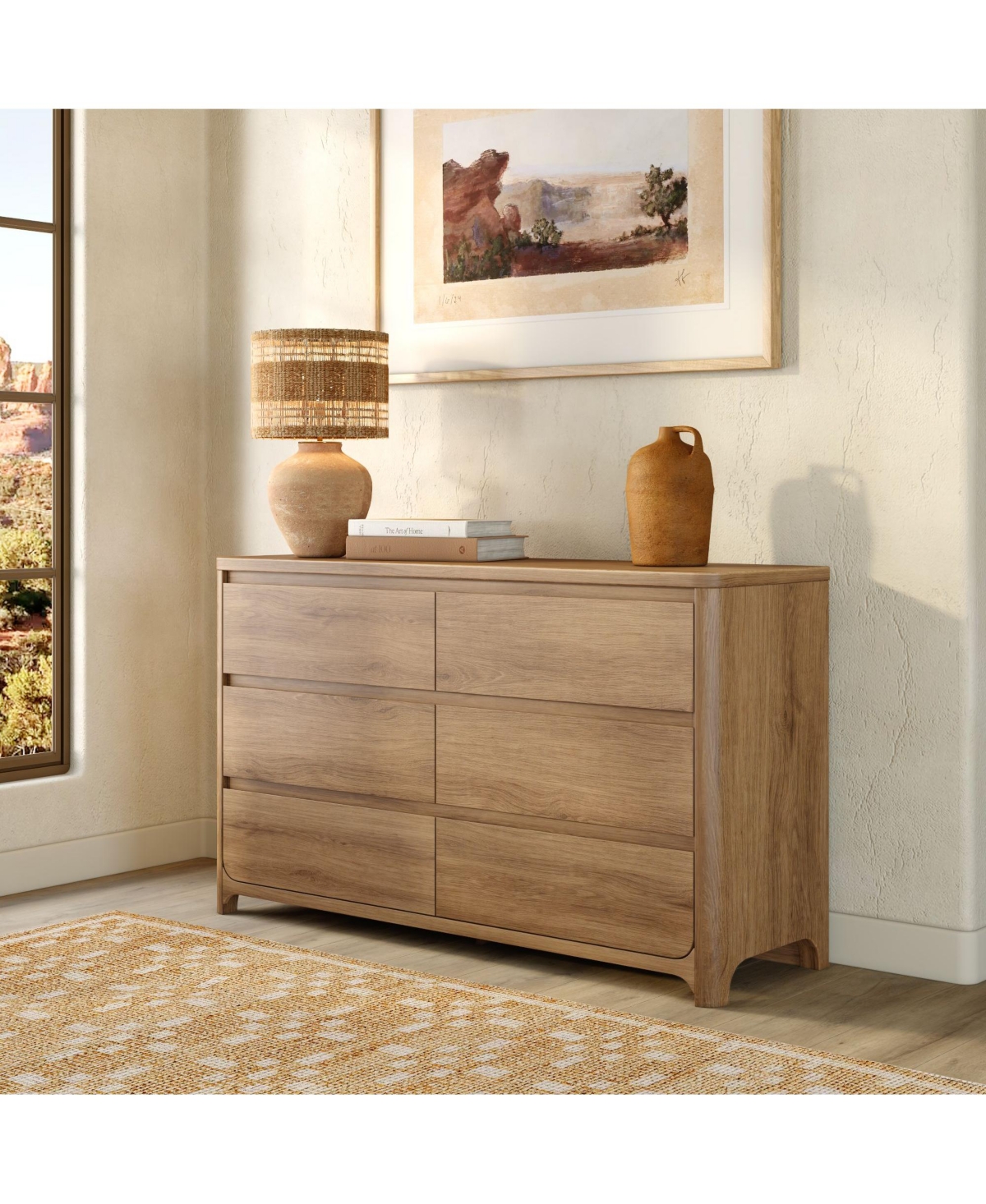 Click here for Grain and Grove Holt 6 Drawer Dresser - Medium Bro... prices