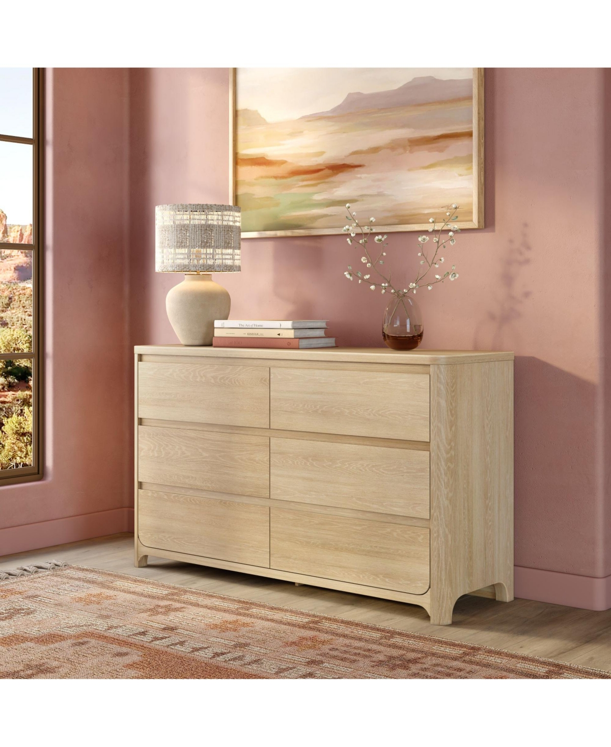 Click here for Grain and Grove Holt 6 Drawer Dresser - Light Beig... prices