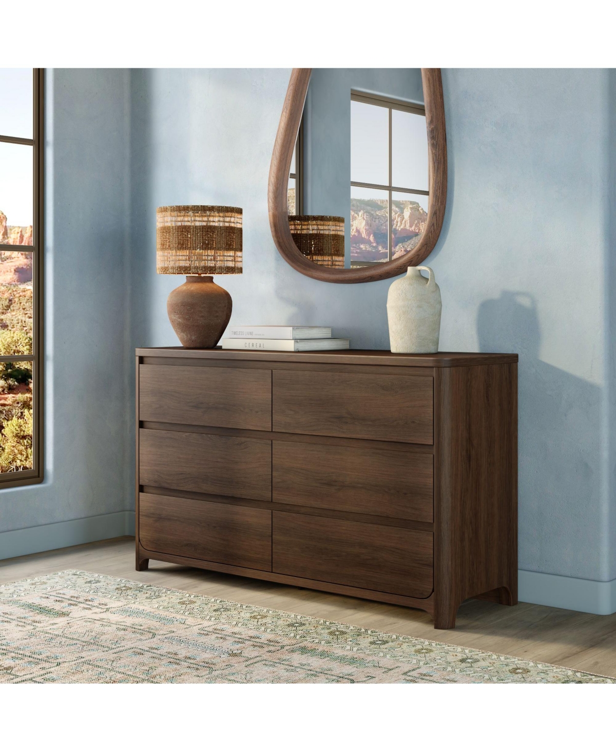 Click here for Grain and Grove Holt 6 Drawer Dresser - Dark Brown prices