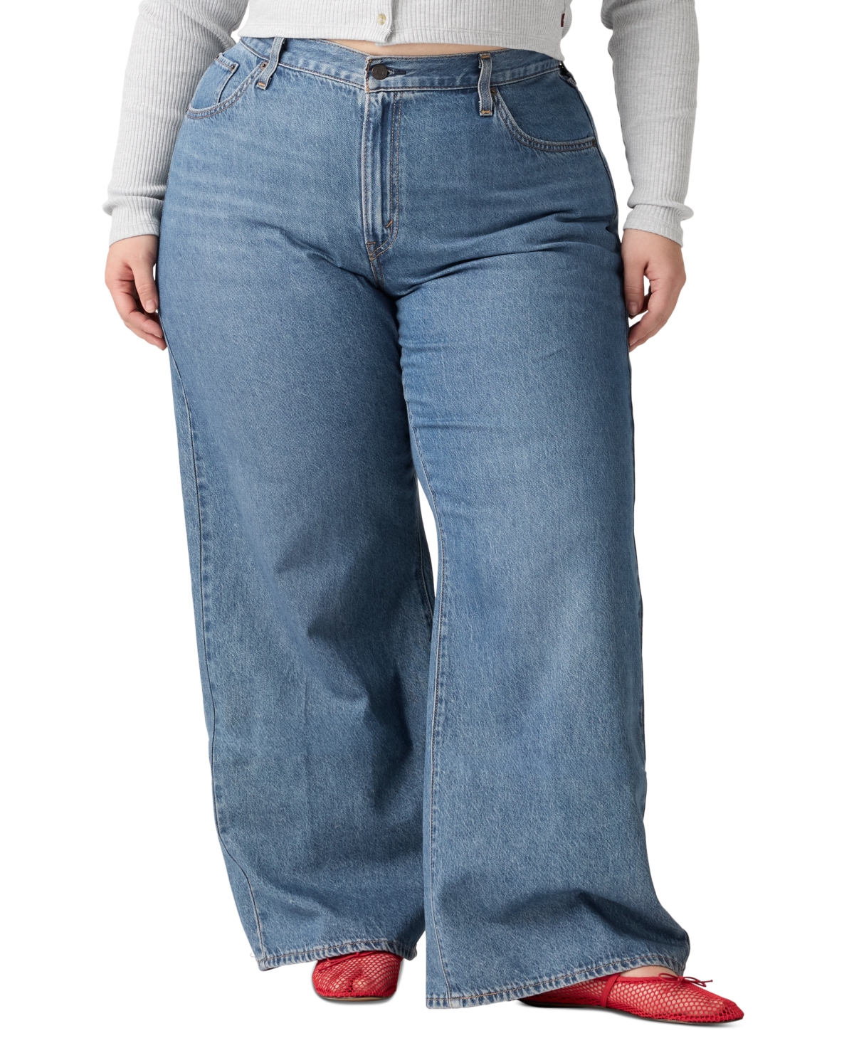 Click here for Levis Plus Size Cinch-Waist Lightweight Baggy Jean... prices