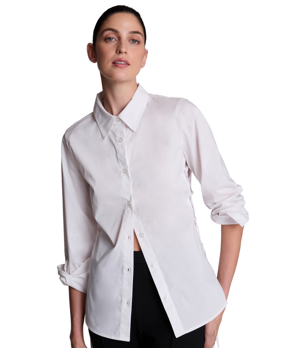 Click here for Kenneth Cole Womens Long-Sleeve Point-Collar Butto... prices