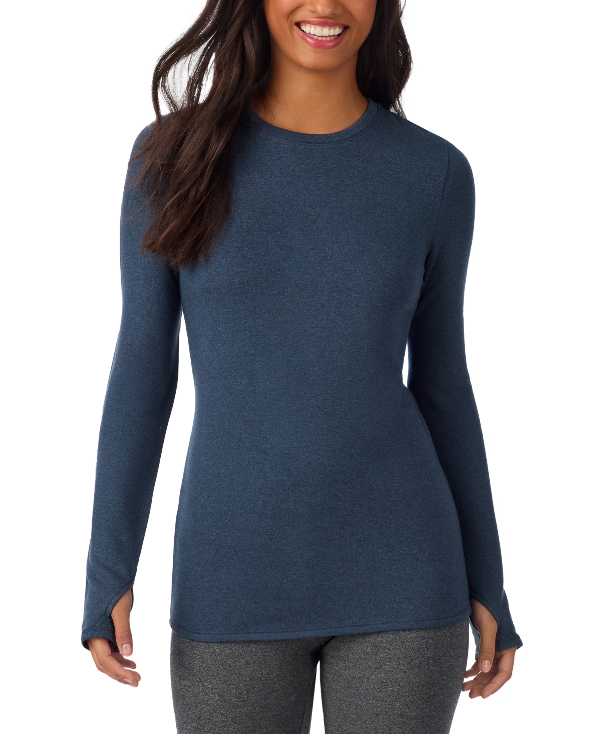 Click here for Cuddl Duds Womens Thumbhole Long-Sleeve Crewneck T... prices