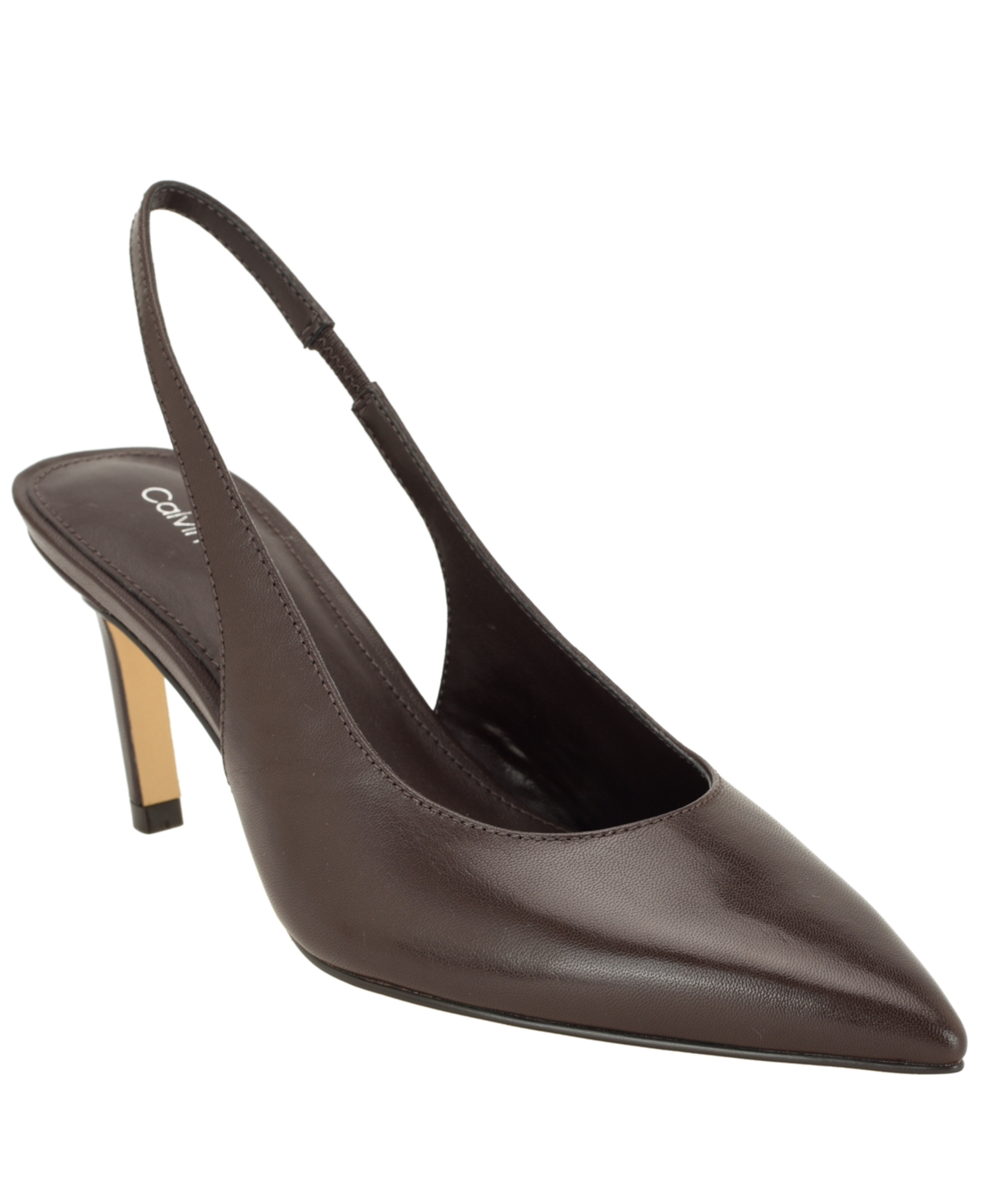 Click here for Calvin Klein Womens Biancya Leather Pointed Toe Sl... prices