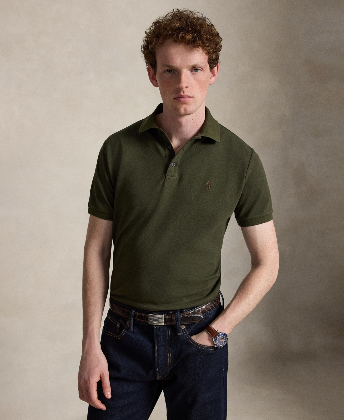 Click here for Polo Ralph Lauren Mens Classic-Fit Stretch Mesh Po... prices