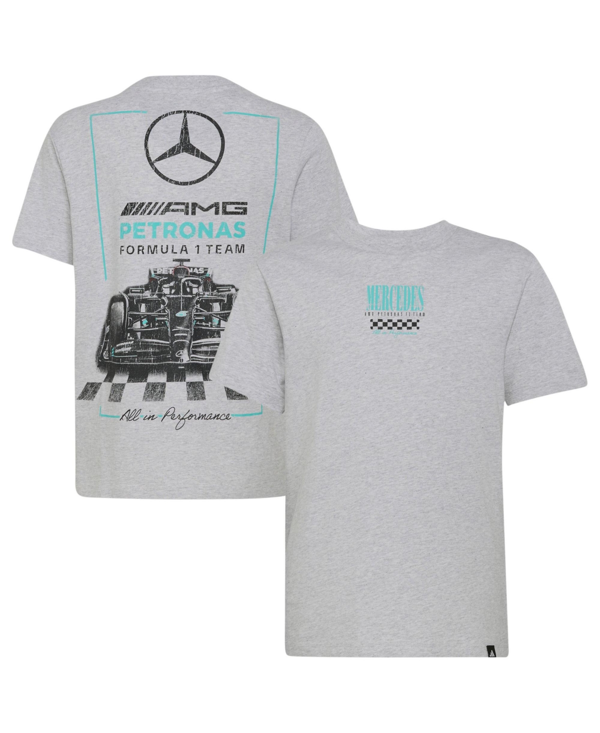 Click here for Adidas Big Boys and Girls Heather Gray Mercedes-am... prices
