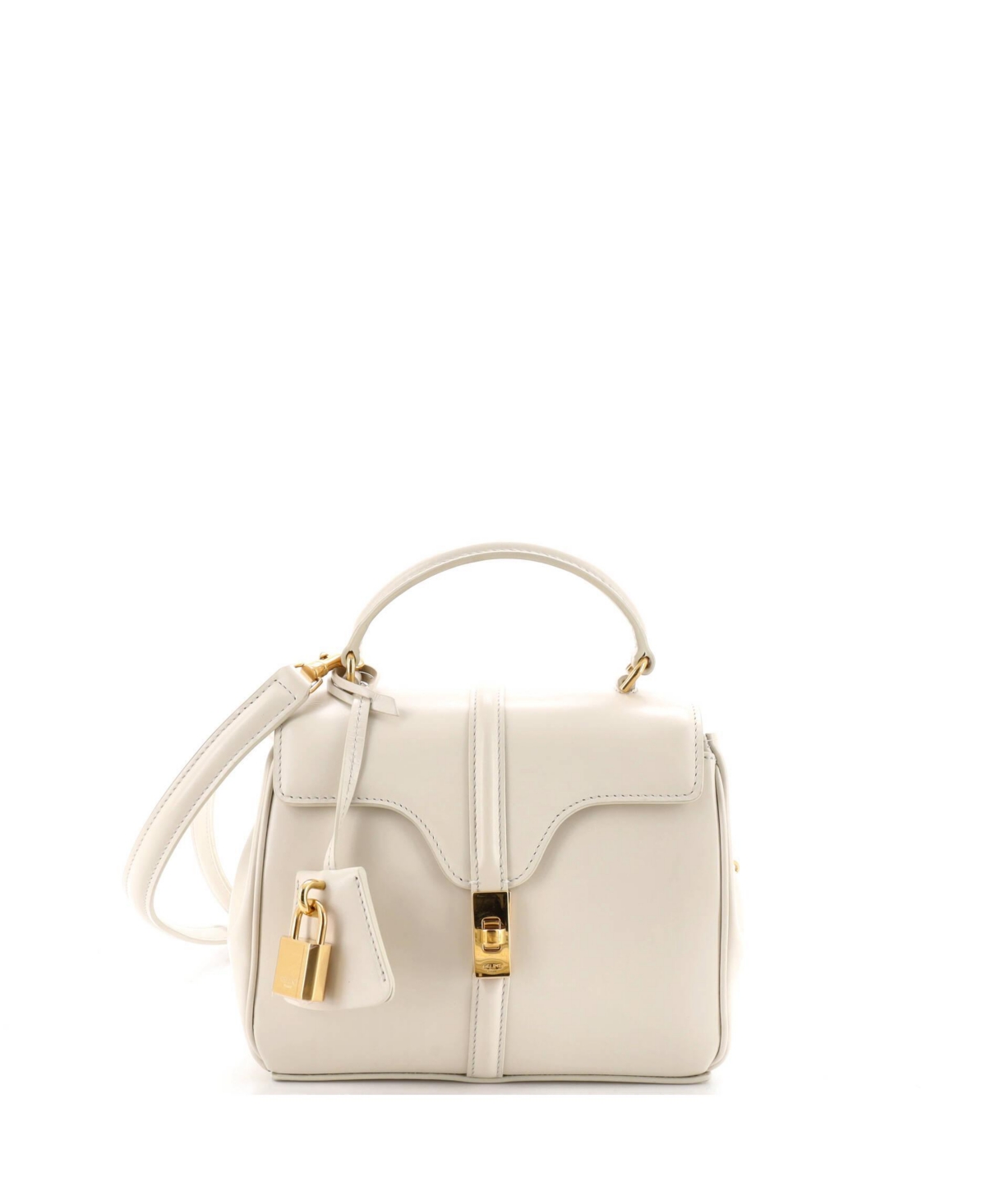 Click here for Pre-Owned Celine Mini 16 Top Handle Bag Smooth Cal... prices