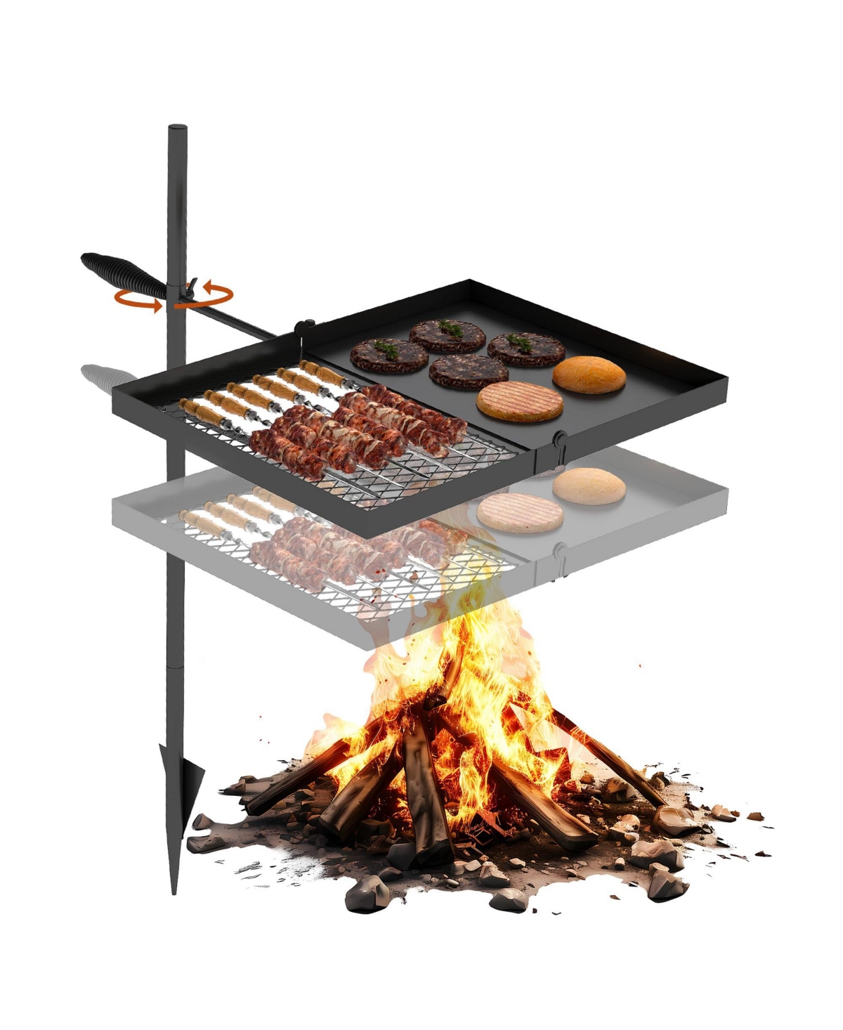 Click here for Piscifun Adjustable Height Swivel Campfire Grill G... prices