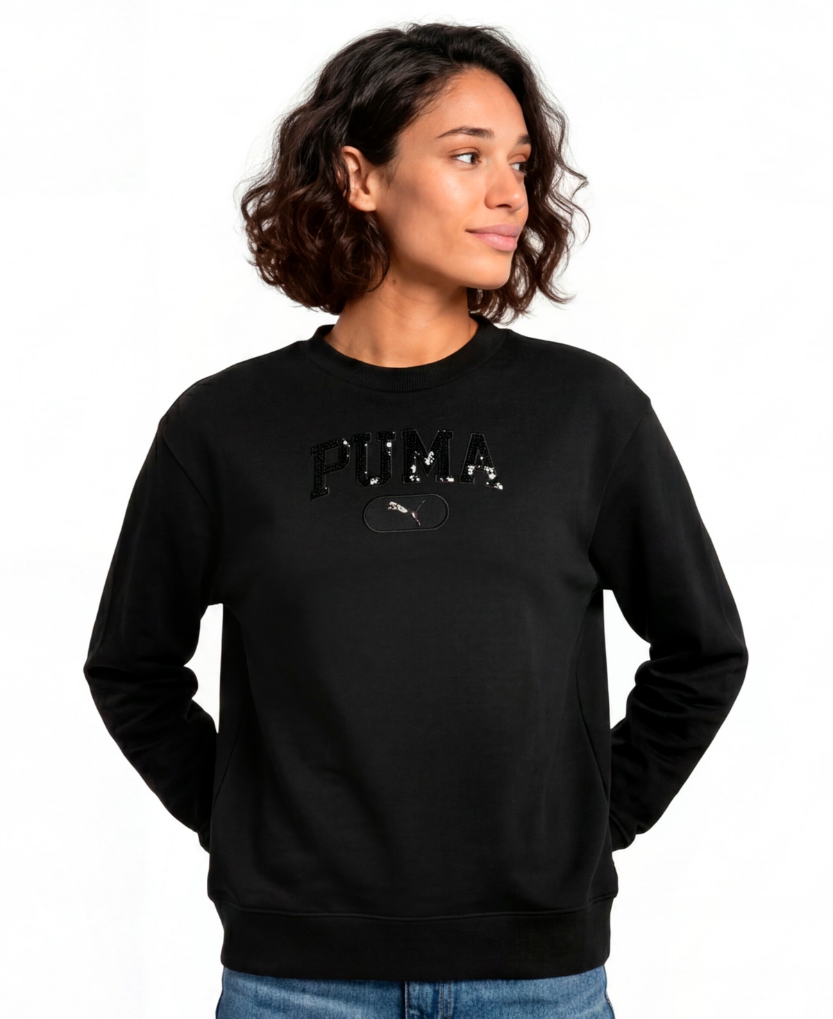Click here for Puma Womens Ess Elevated Sequin Pullover Sweatshir... prices