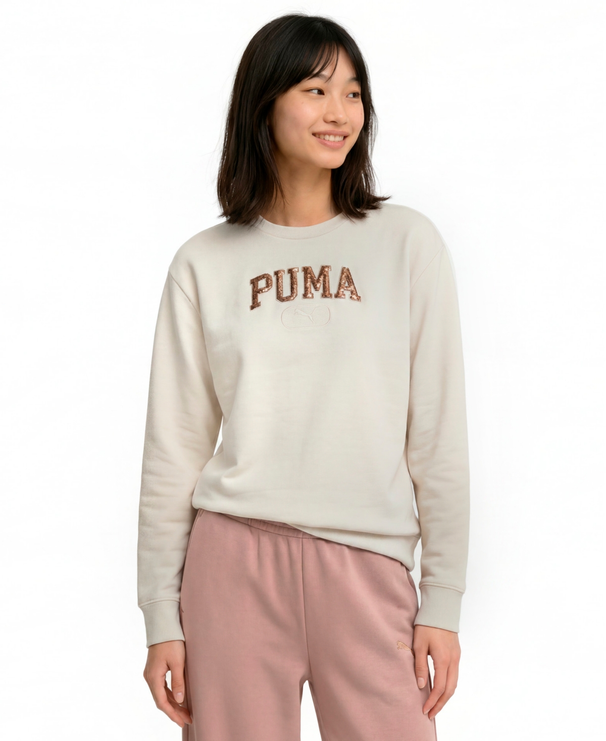 Click here for Puma Womens Ess Elevated Sequin Pullover Sweatshir... prices