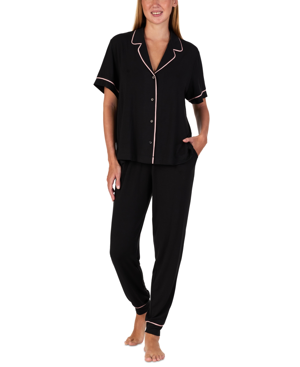 Click here for Sanctuary Womens Short-Sleeve Notch-Collar Jogger... prices
