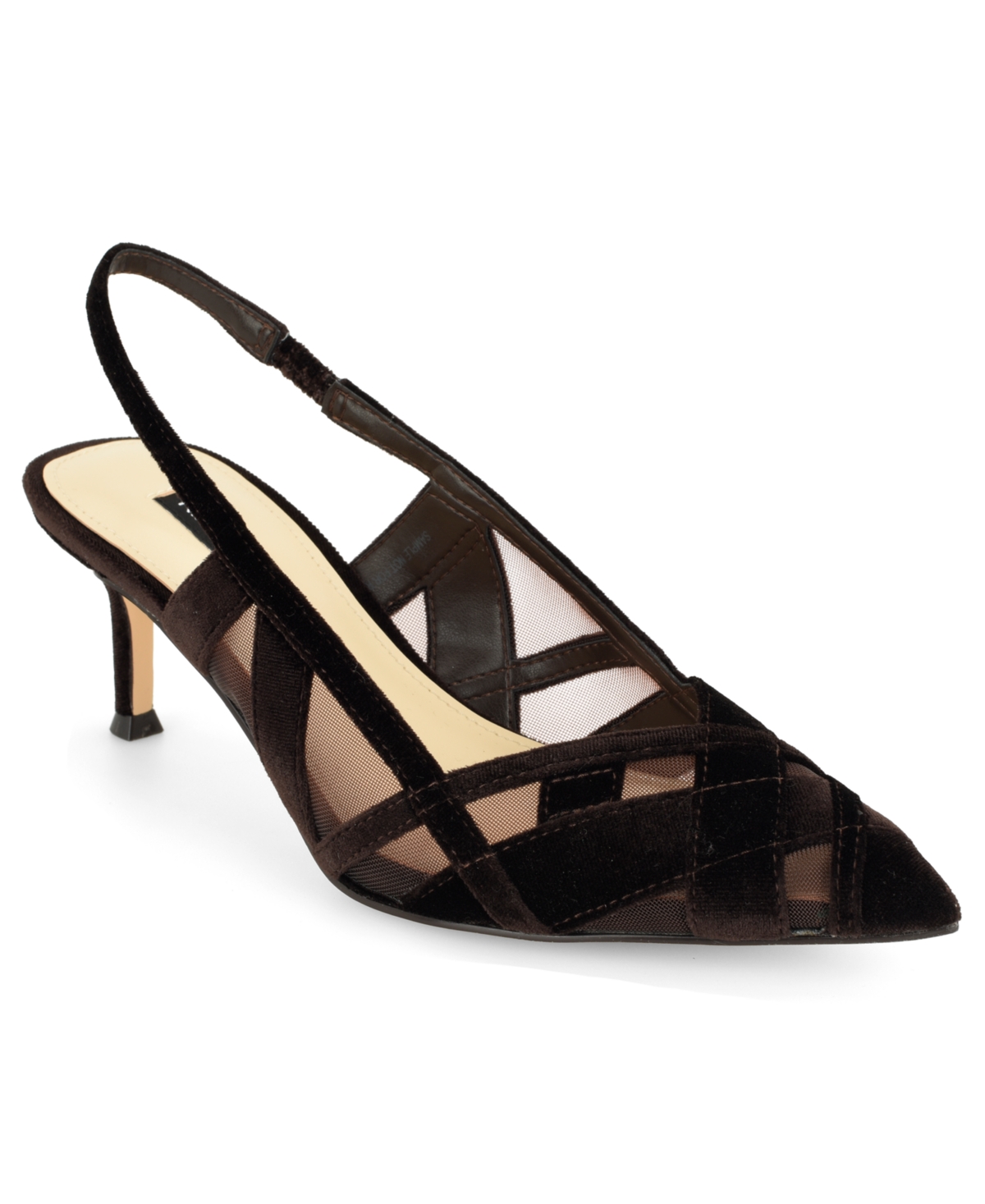 Click here for Nine West Womens Ellite Sheer Lattice Slingback Pu... prices
