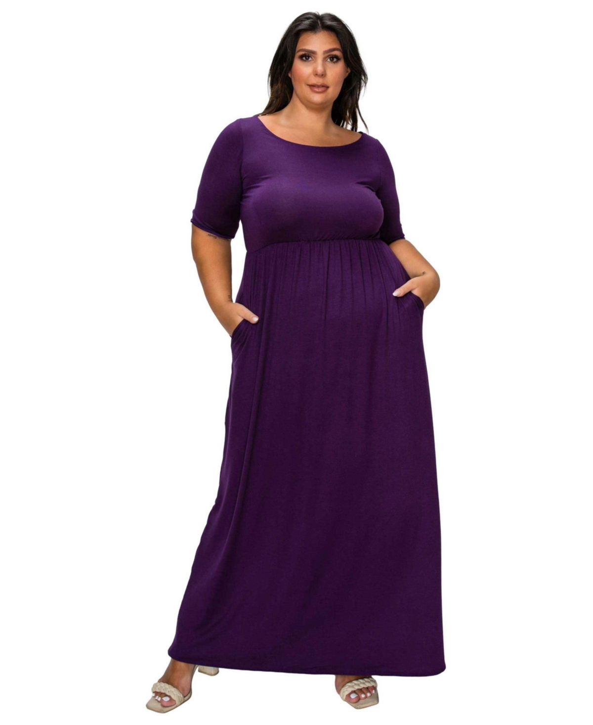 Click here for L I V D Plus Size Jourdan Tiered Maxi Dress - Eggp... prices