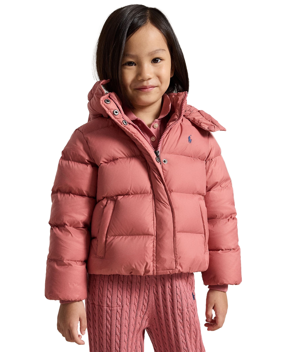 Click here for Polo Ralph Lauren Girls 2T-6X Down Hooded Jacket -... prices