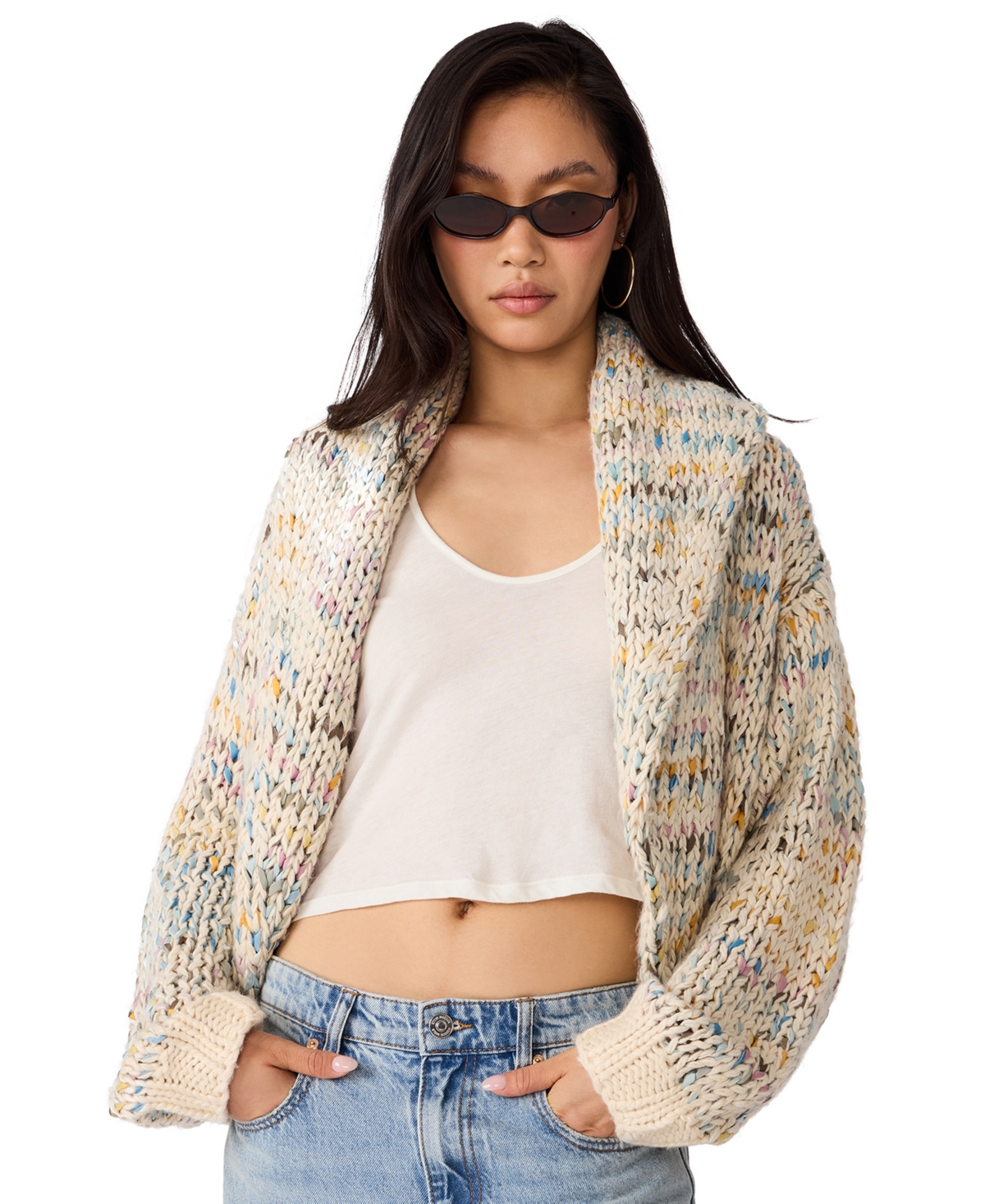 Click here for Steve Madden Womens Enid Shawl-Collar Open-Front S... prices