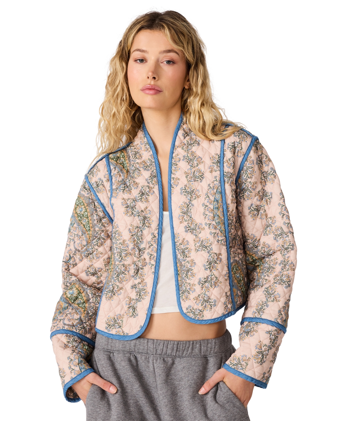 Click here for Steve Madden Womens Adalynn Quilted Cropped Jacket... prices