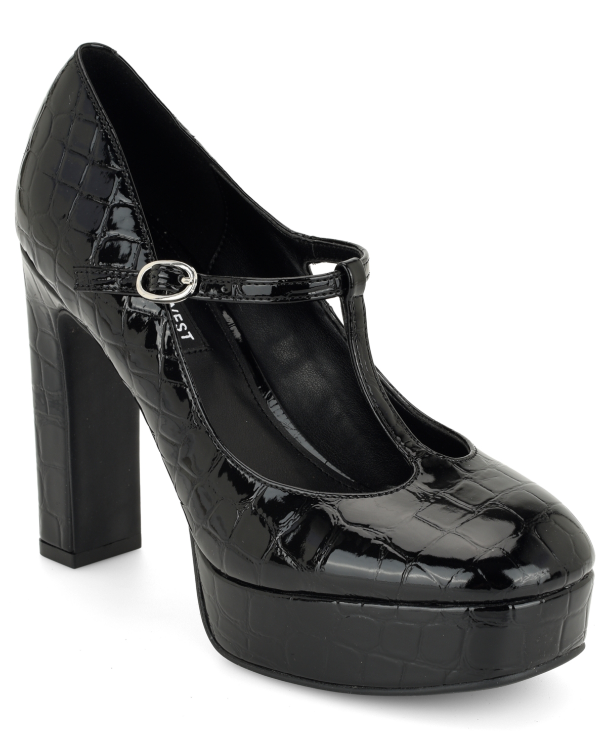 Click here for Nine West Womens Daphni T-Strap Block Heel Platfor... prices