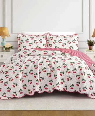 Click here for Modern Heirloom Cherry Reversible Scalloped 3 Piec... prices