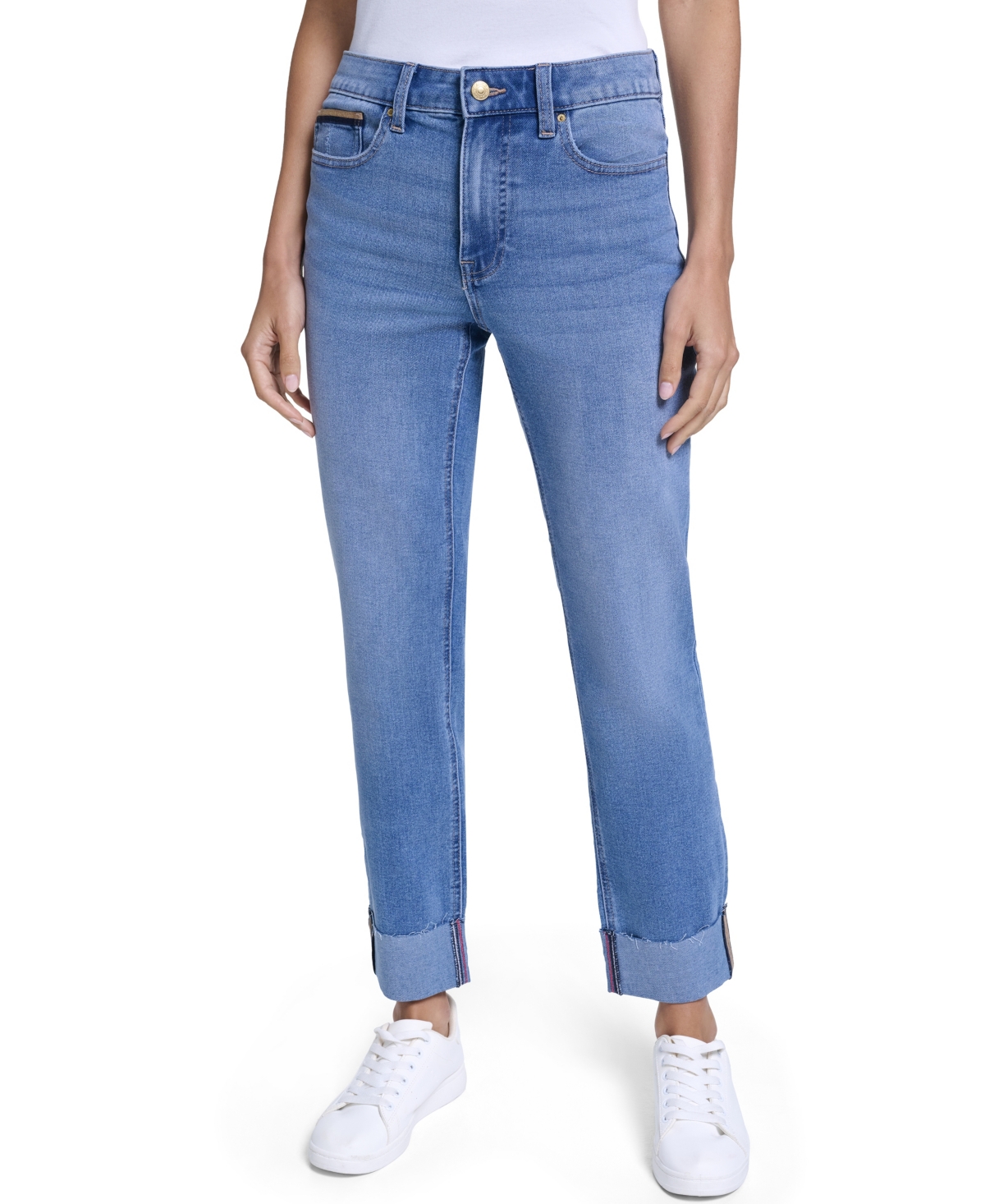 Click here for Nautica Womens Straight-Leg Cuffed Ankle Jeans - E... prices