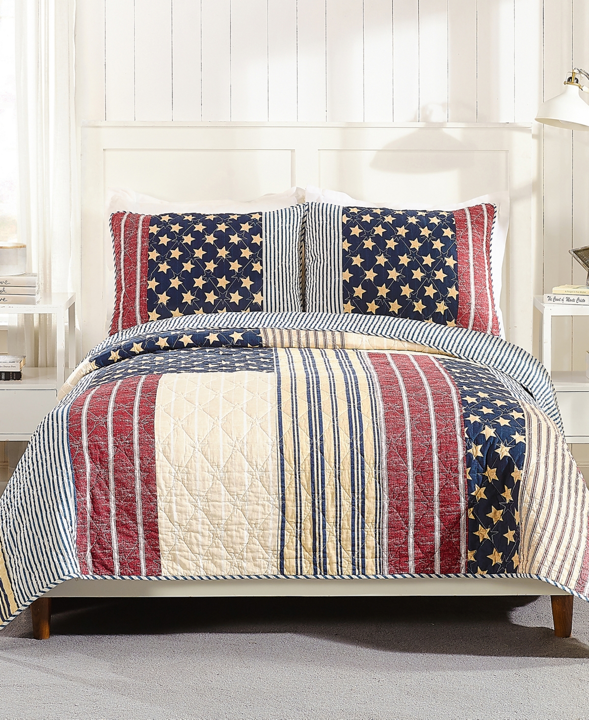 Click here for Modern Heirloom Americana Patchwork Cotton 3-Piece... prices