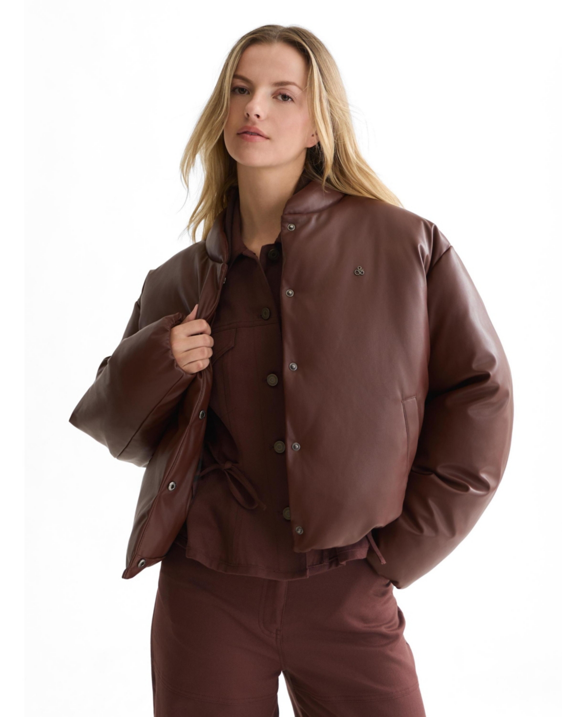 Click here for Scotch & Soda Womens Faux Leather Short Bomber Jac... prices