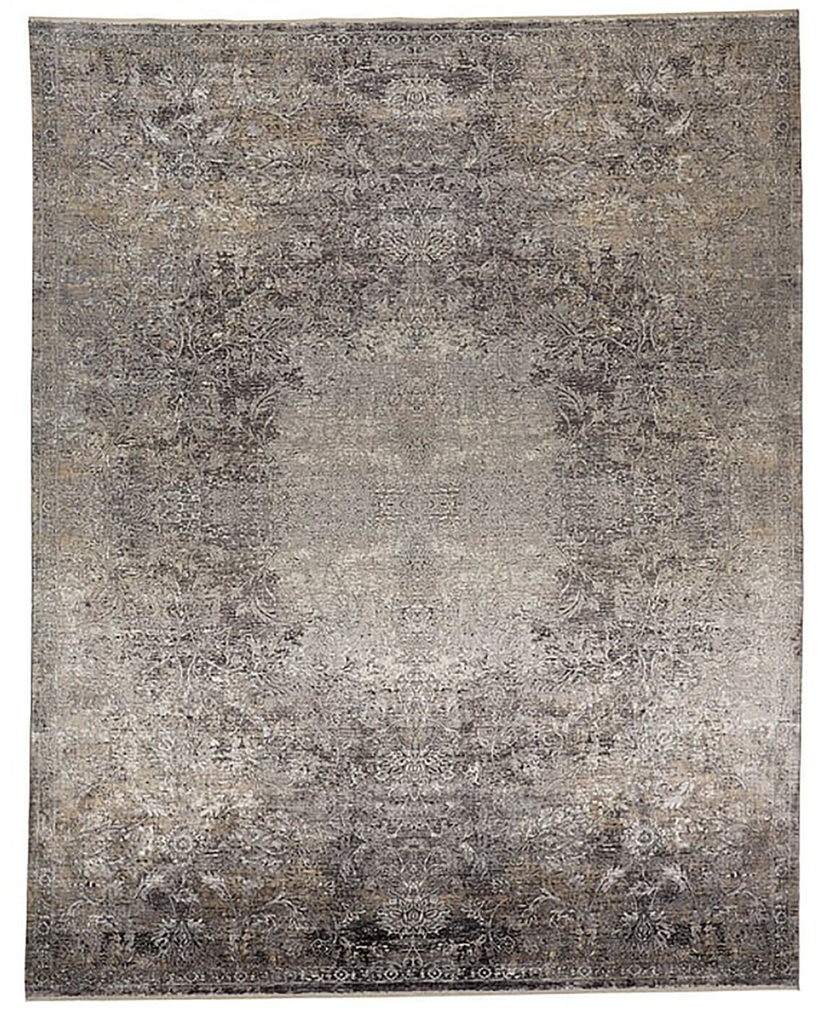 Feizy Sarrant R3964 Brown 67 x 910 Area Rug - Stone