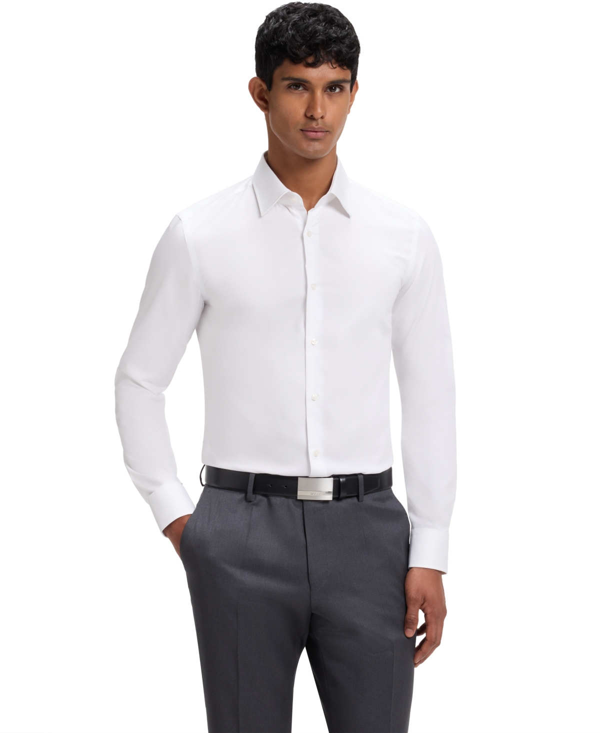 Click here for Boss by Hugo Boss Mens Cotton Poplin Slim-Fit Dres... prices