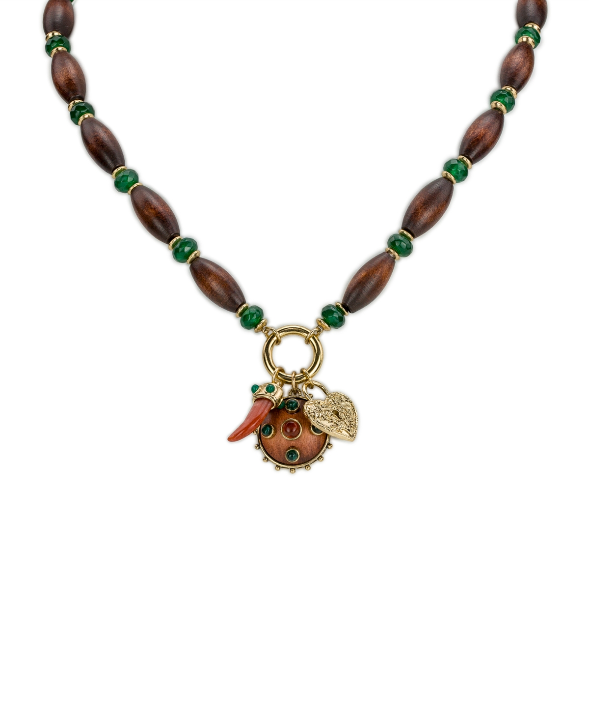 Click here for Patricia Nash Gold-Plated Charm Necklace - Antique... prices