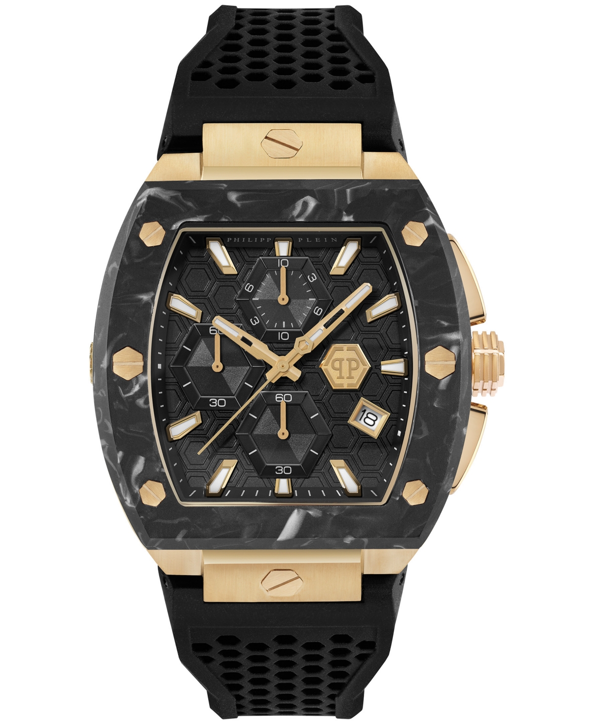 Click here for Philipp Plein Hexagon Phantom Mens Black Silicone... prices