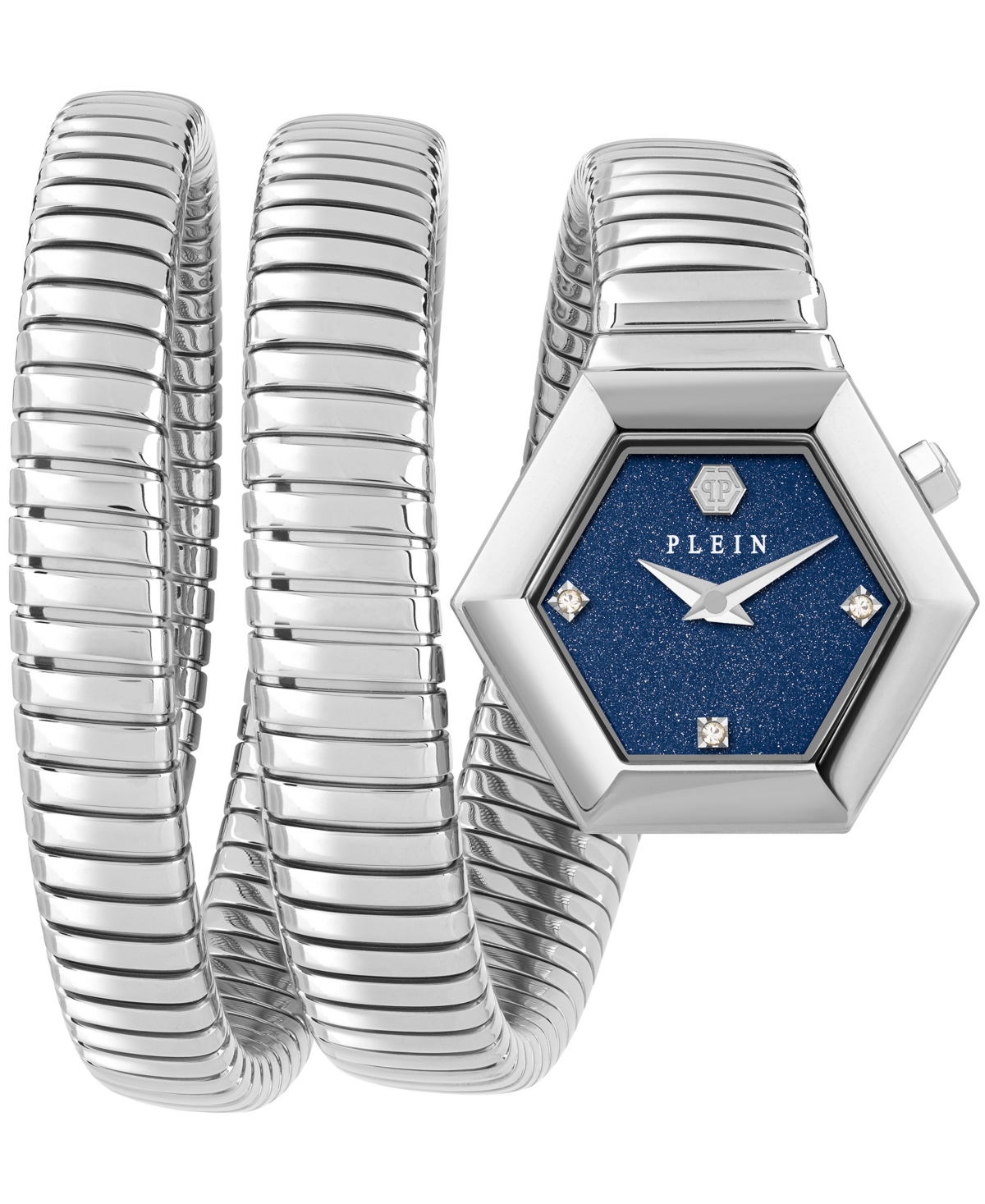 Click here for Philipp Plein nake Hexagon Womens Silver Stainless... prices