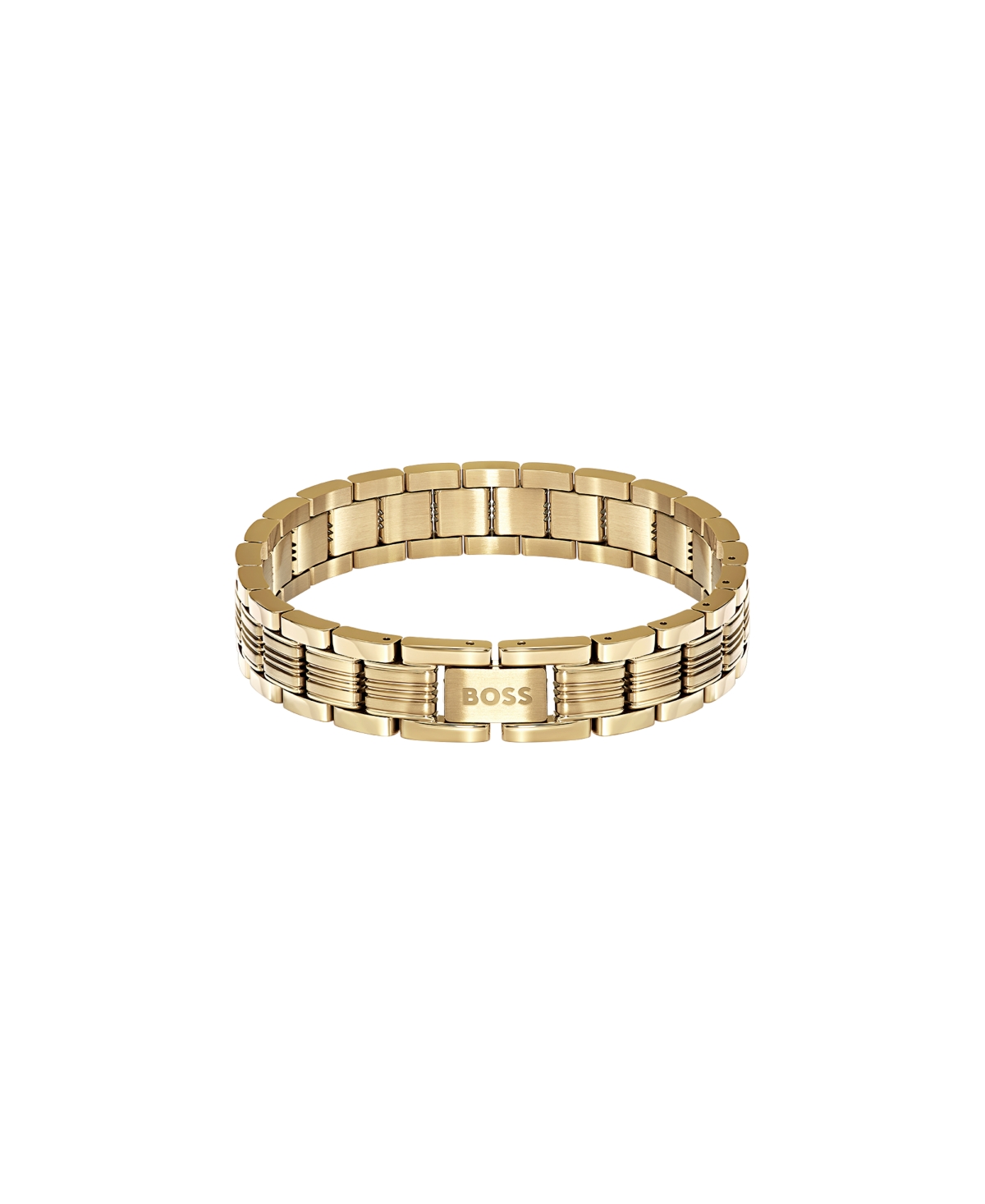 Click here for Hugo Boss Mens Boss Emblem Ionic Plated Thin Gold... prices