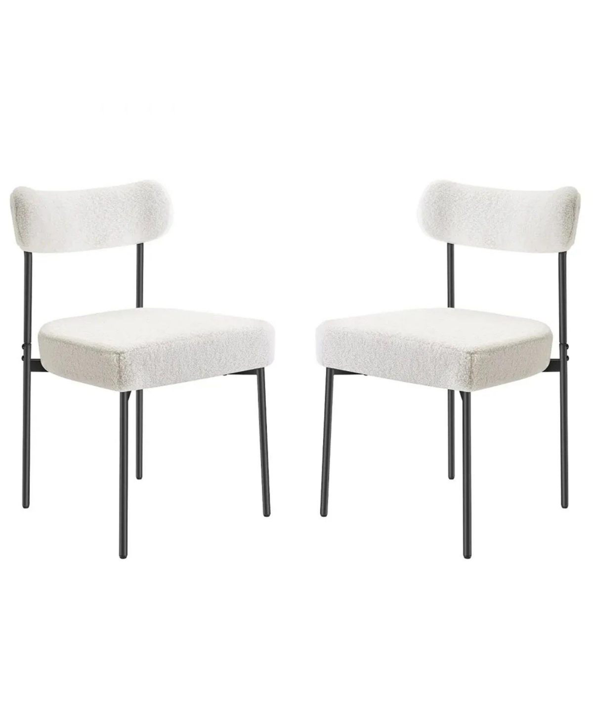 Click here for Slickblue Set of 2 Boucle Dining Chairs with Curve... prices