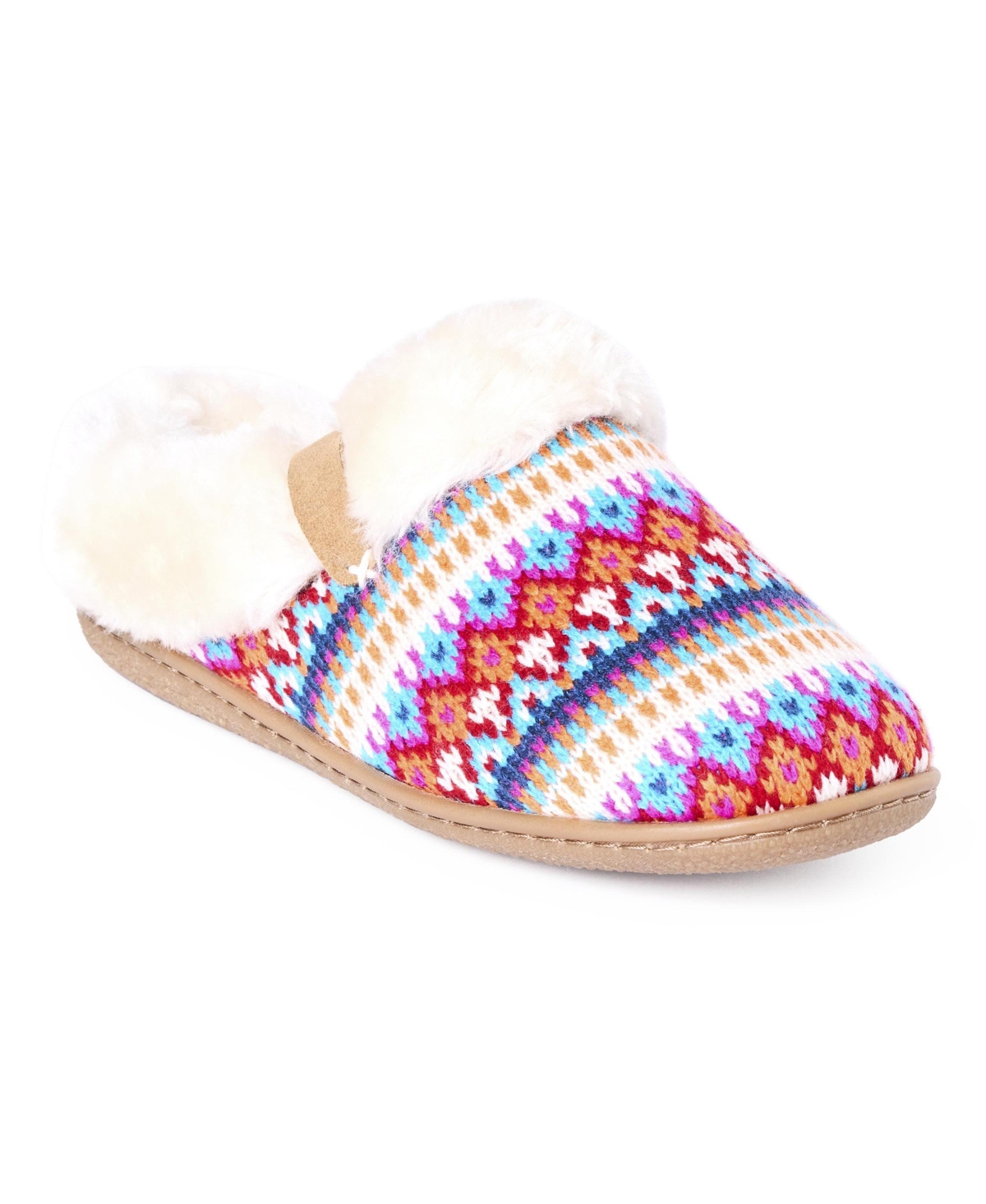Click here for Minnetonka Womens Camp Collar Scuff Slippers - Fun... prices